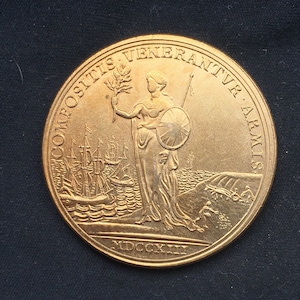 Stunning Queen Anne 1713 Peace of Utrecht Gold Plated Coin - Etsy UK