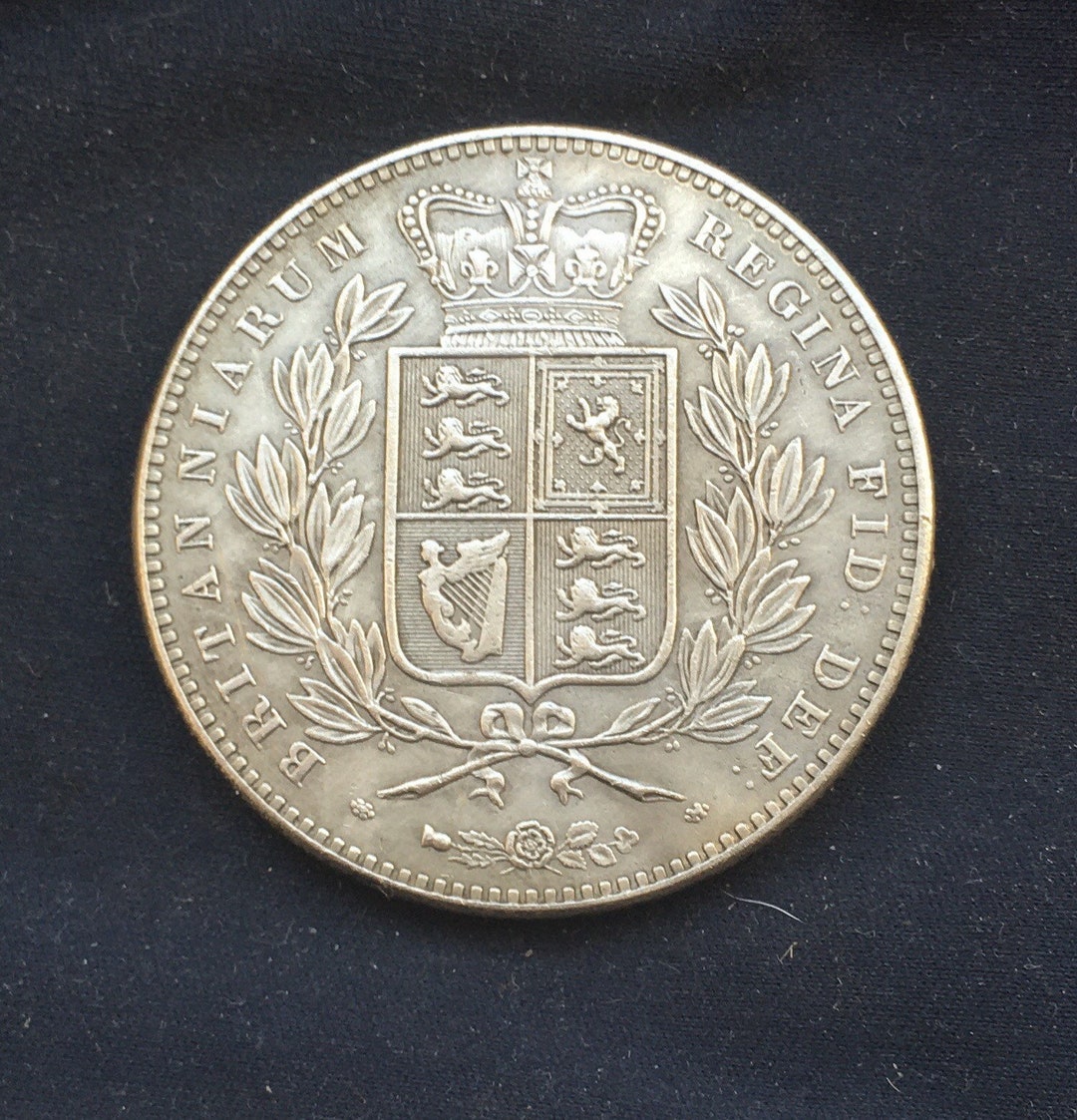 1844 Queen Victoria Crown / Old British Coins - Etsy