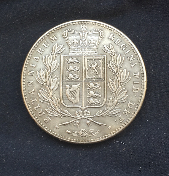 1844 Queen Victoria Crown / Old British Coins - Etsy