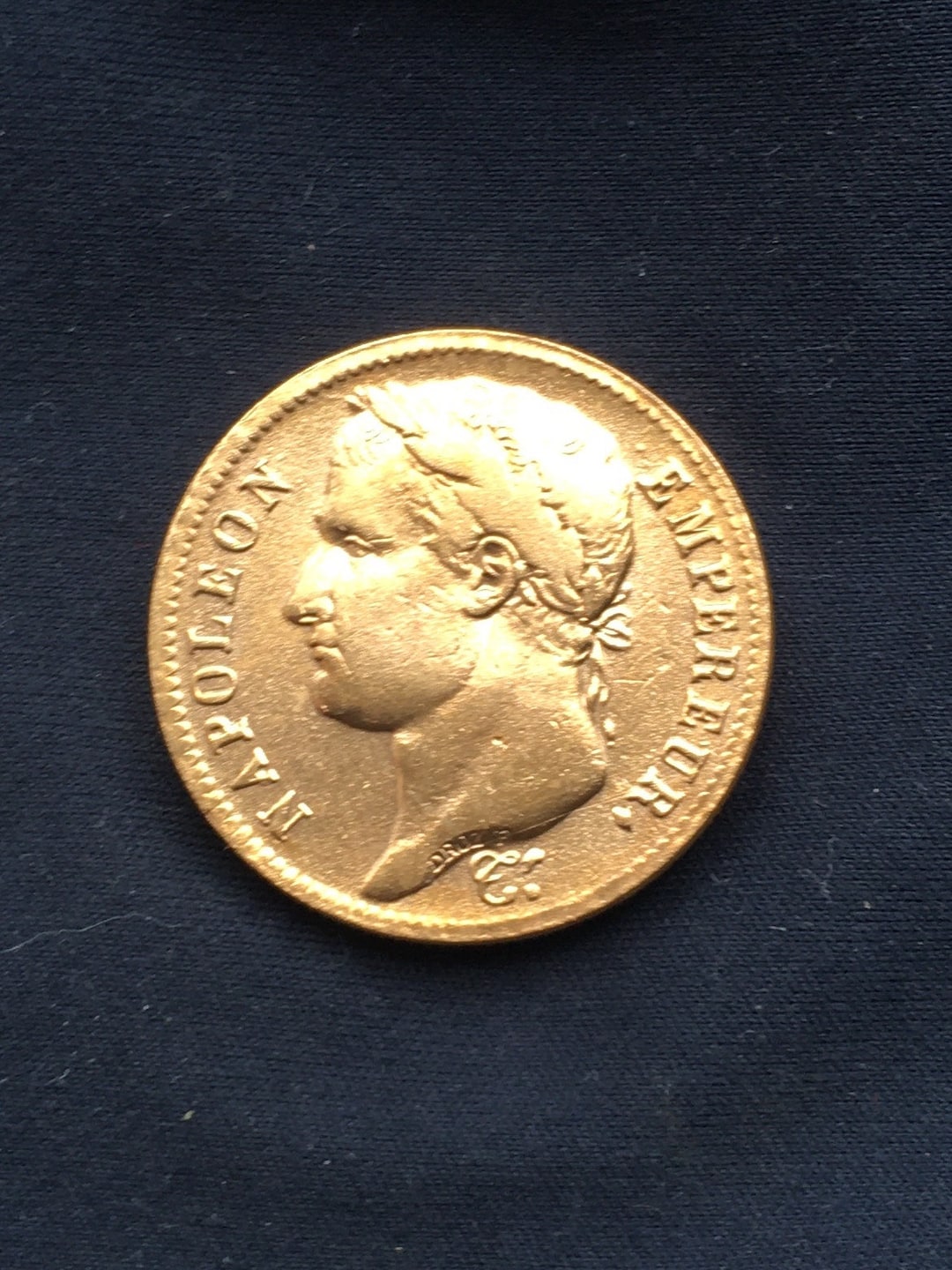 Historical Napoleon *1811* 40 Francs - Laurel Head / Gold Effect ...