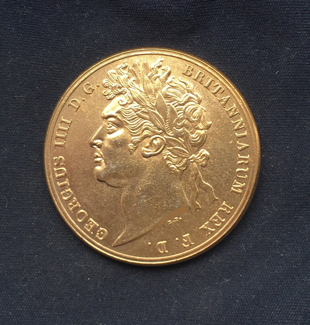Super George 1V 1821 Inauguration Gold Effect Token / British Coins ...