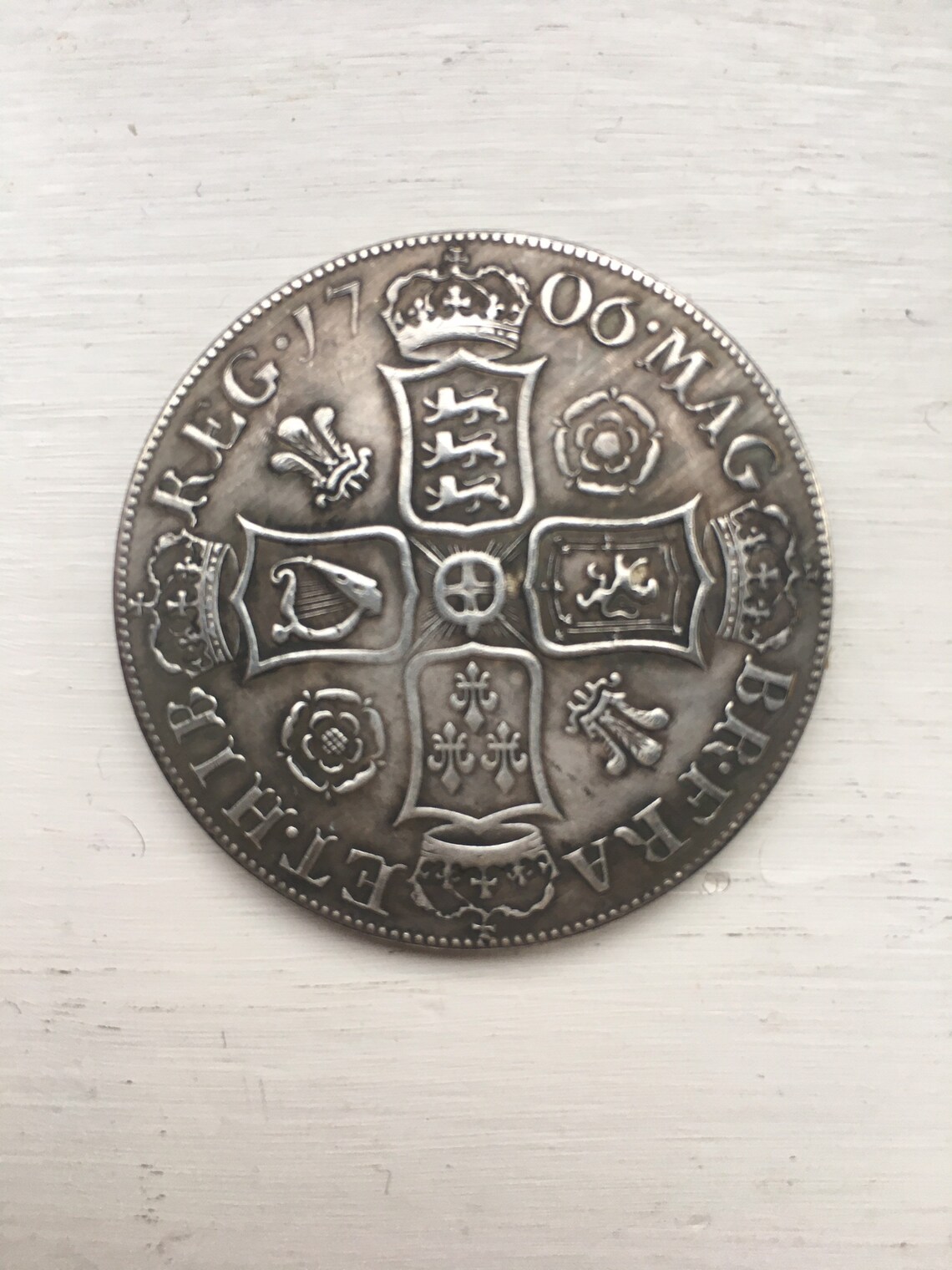 Queen Anne 1706 Crown Old British Coins | Etsy