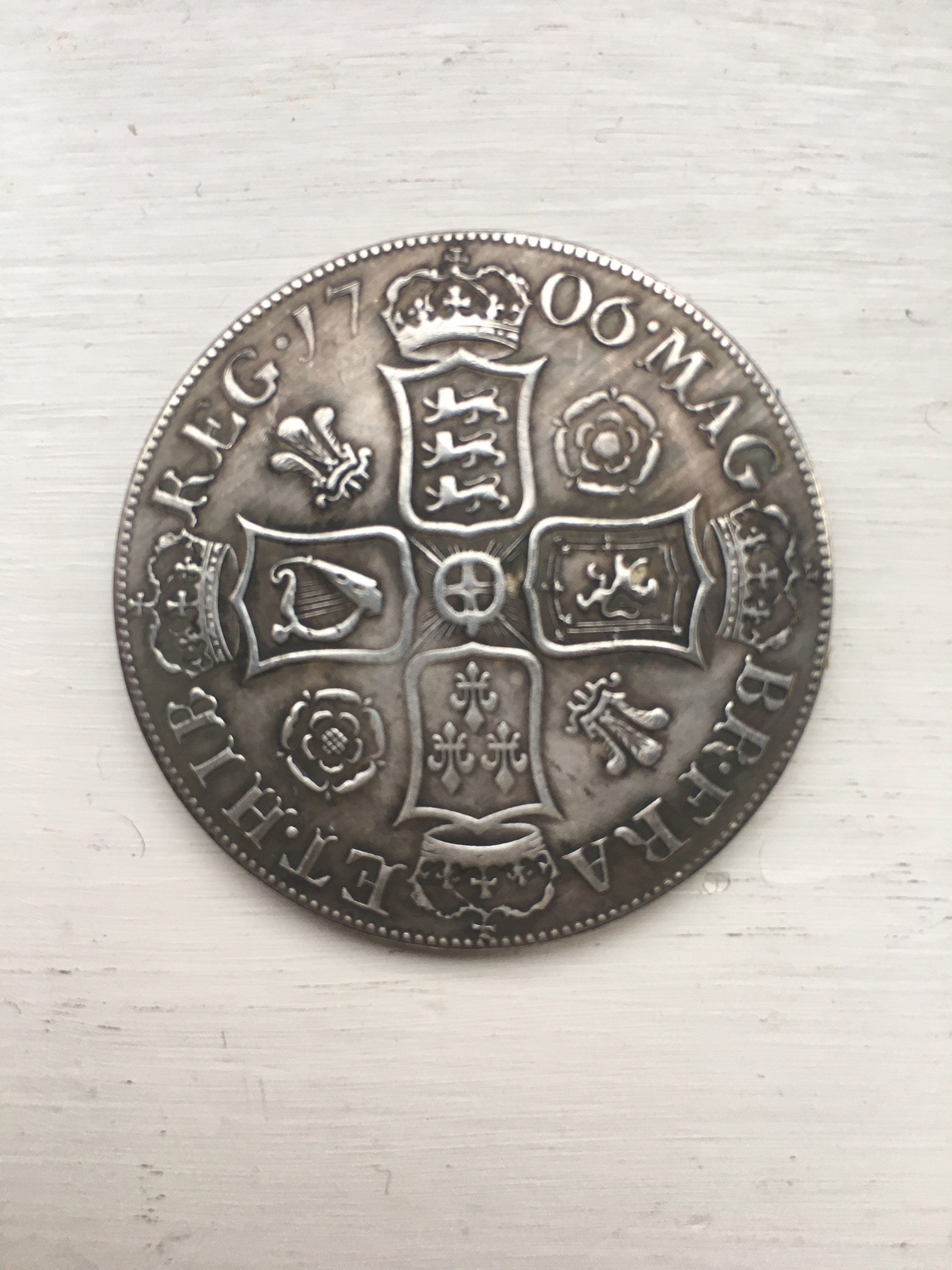 Queen Anne 1706 Crown Old British Coins | Etsy