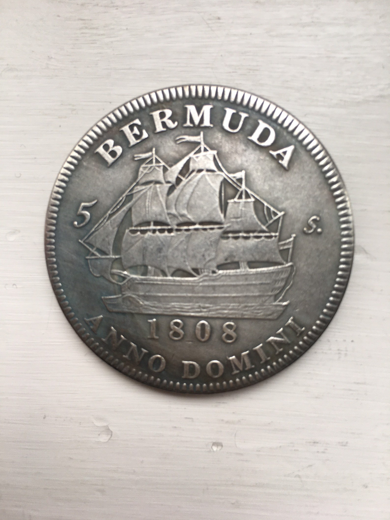 George 111 1808 Bermuda Crown / Five Shilling / Old British | Etsy