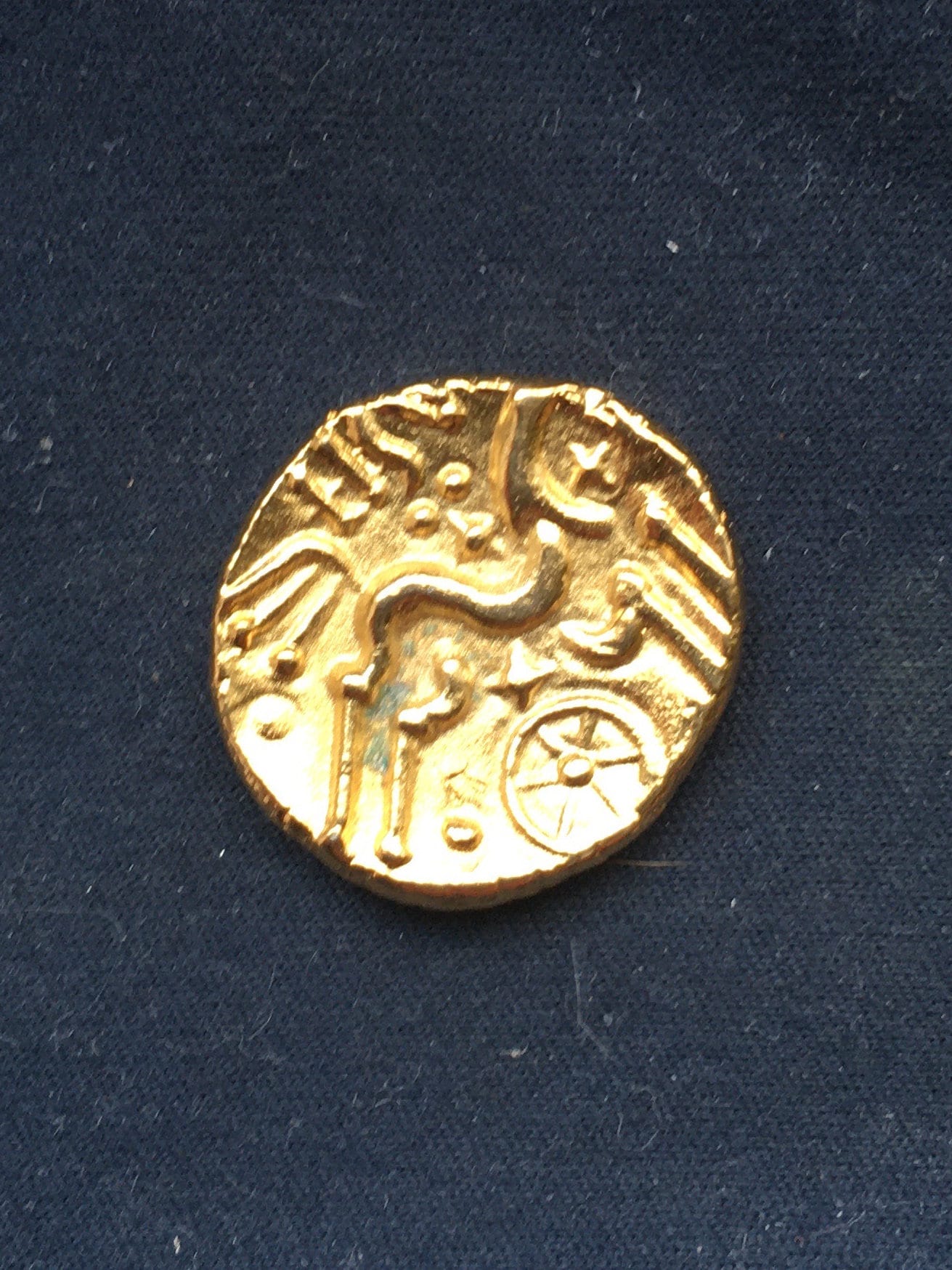 Celtic Dobunni BC*100_100AC Gold Stater - Gold Effect / Iron Age / Old ...
