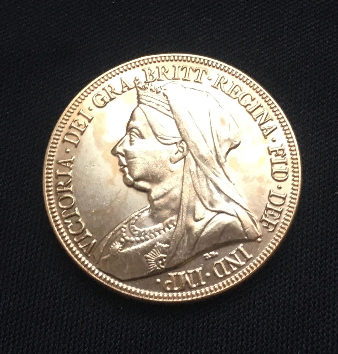 Victoria *1893* Double Sovereign - Gold Plated / Widow Head / British ...