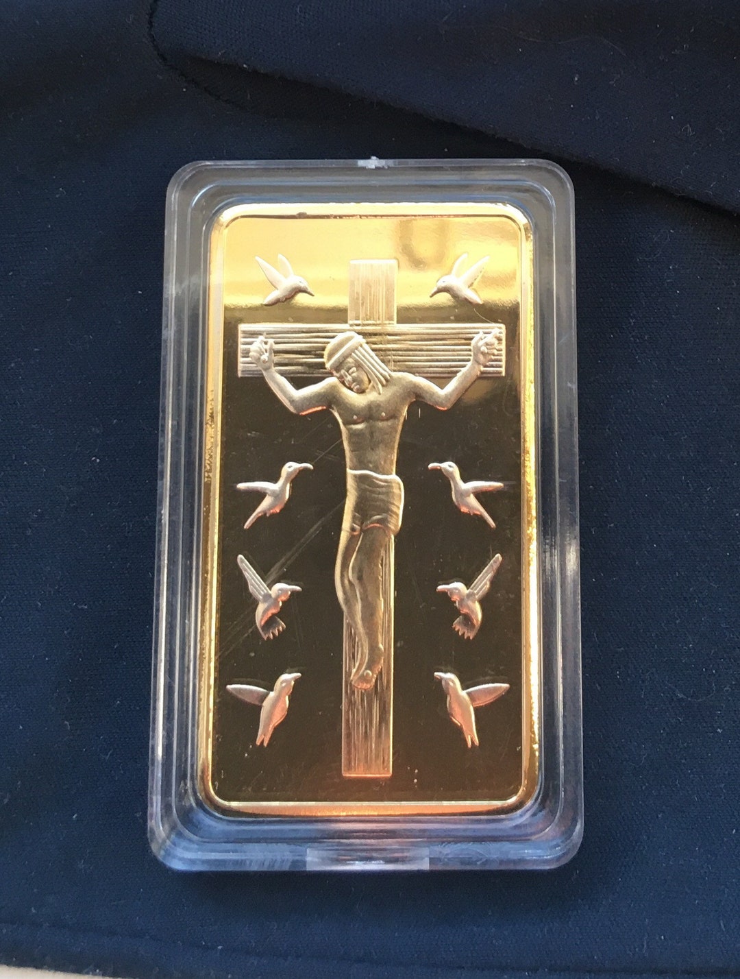 Jesus Christ - Gold Bullion Bar - One Troy Ounce - Gold Effect ...