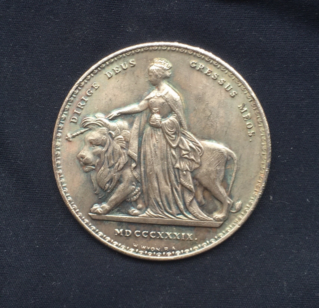 Victoria *1839* Crown - UNA - Young Head / British Coins / Restrike - Etsy