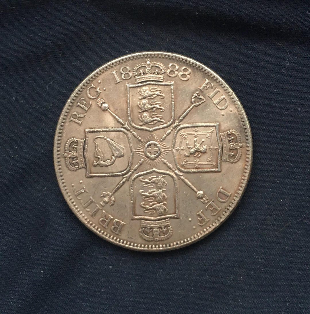 Victoria *1888* Double Florin / Jubilee Head / British Coins / Restrike ...