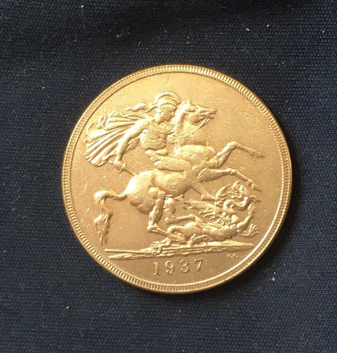 George V1 *1937* Two Pounds - Gold Plated / British Coins - Etsy