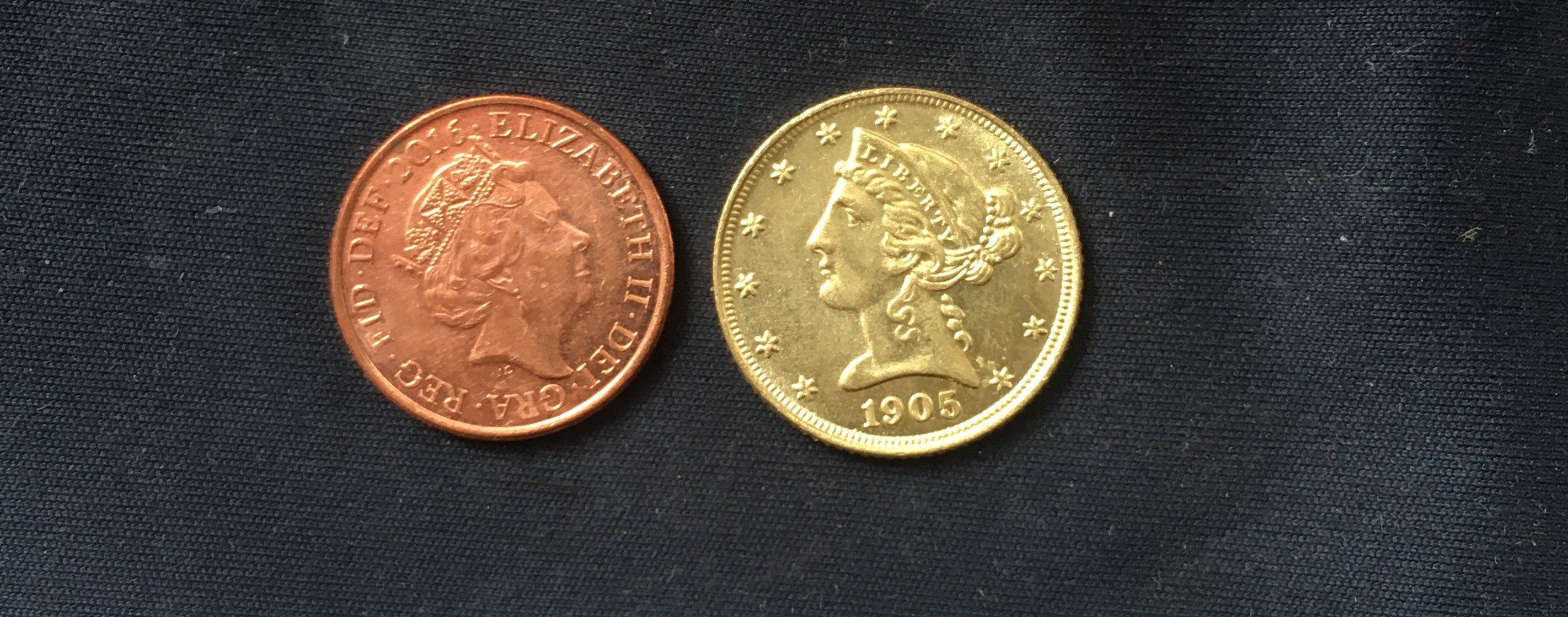 Super 1905 Five Dollar American Eagle / Gold Plated Coin - Etsy