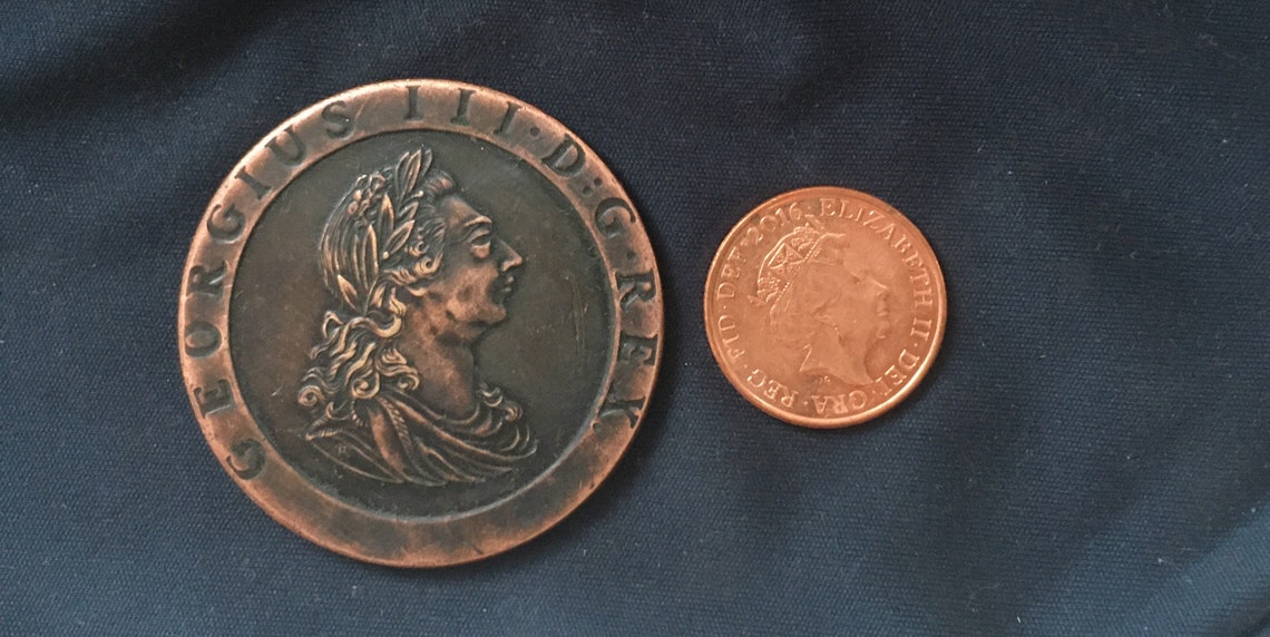 Cartwheel Penny 1797 King George 111 British Coin / - Etsy Australia