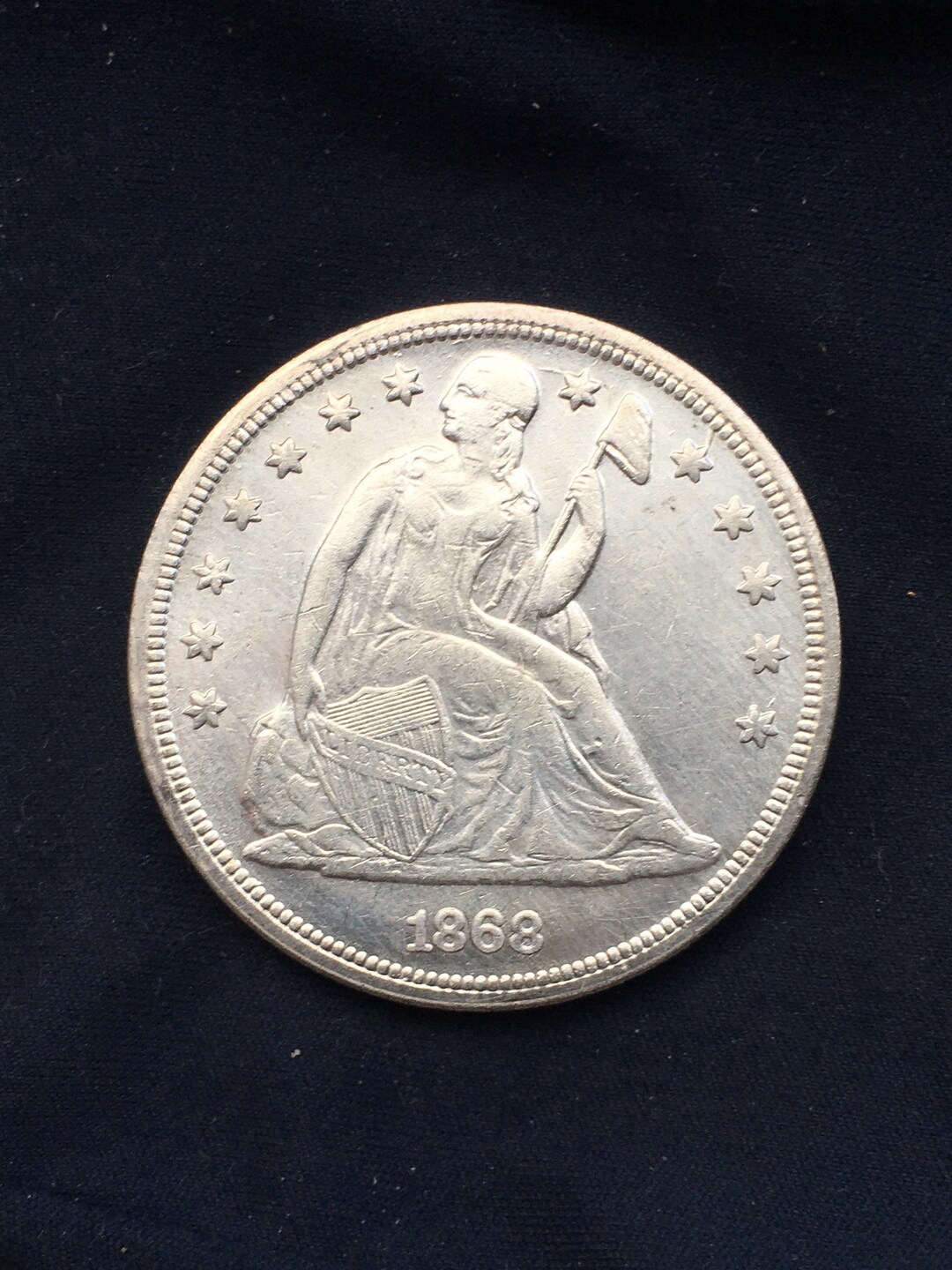 Seated *1868* One Dollar - United States of America / Restrike - Etsy