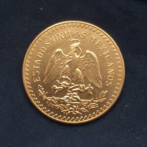Stunning Mexico 1821_1946 50 Pesos Mexico City / Gold Effect / Spanish ...