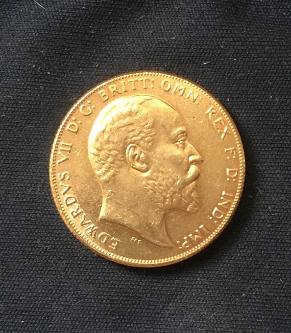 Edward V11 1902 1910 Sovereign / Gold Plated Coin / Year - Etsy