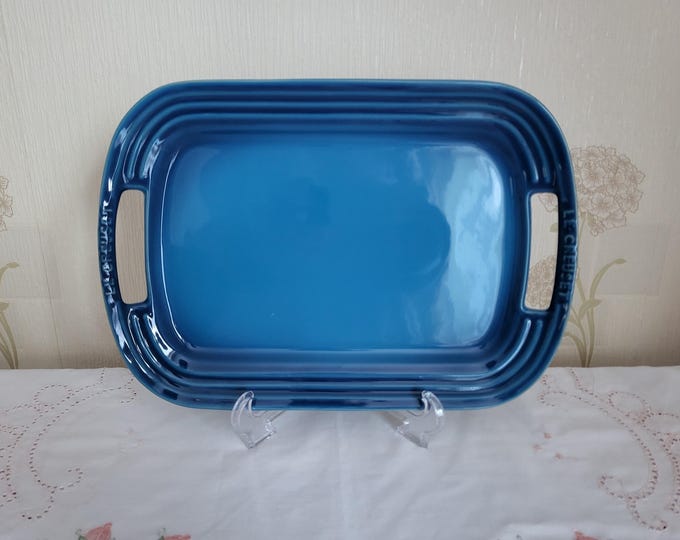 Collectable Le Creuset Marseilles Blue Small Stoneware Serving Platter ...