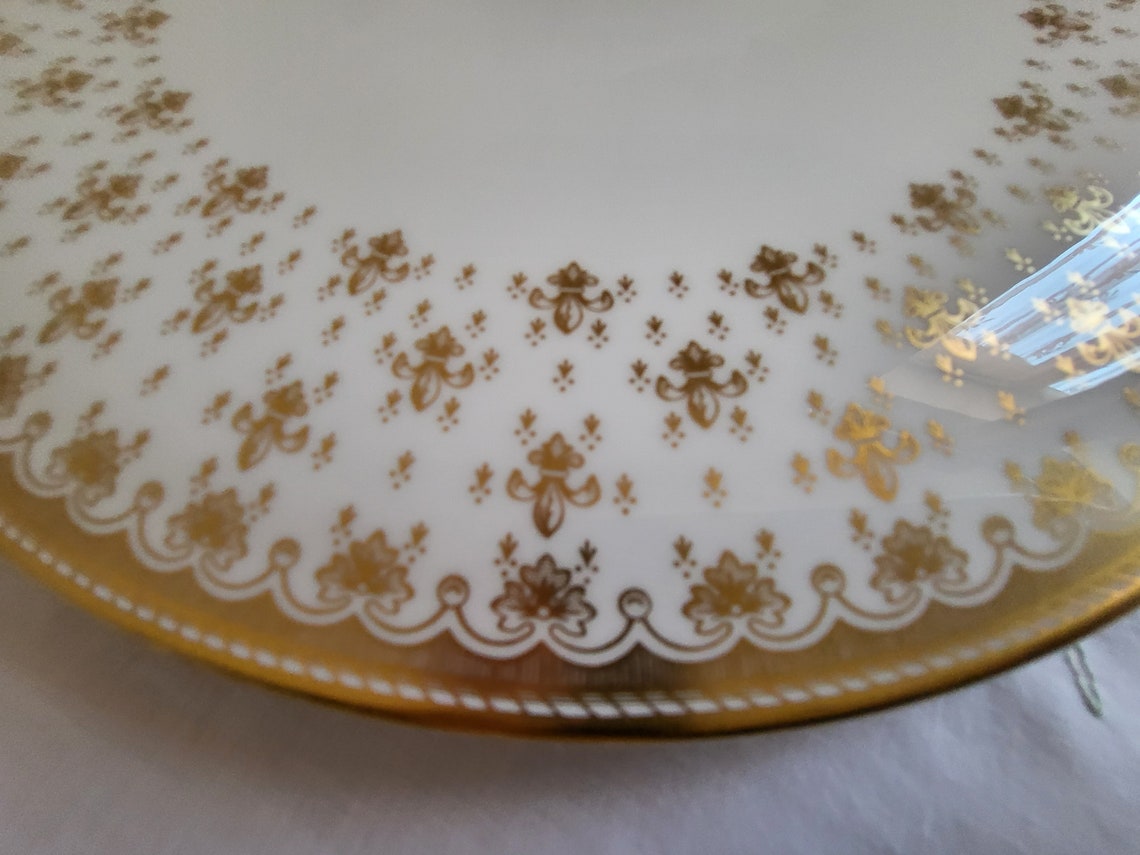 RARE Vintage Spode 'fleur De Lys Gold' Gateaux / Cake | Etsy UK