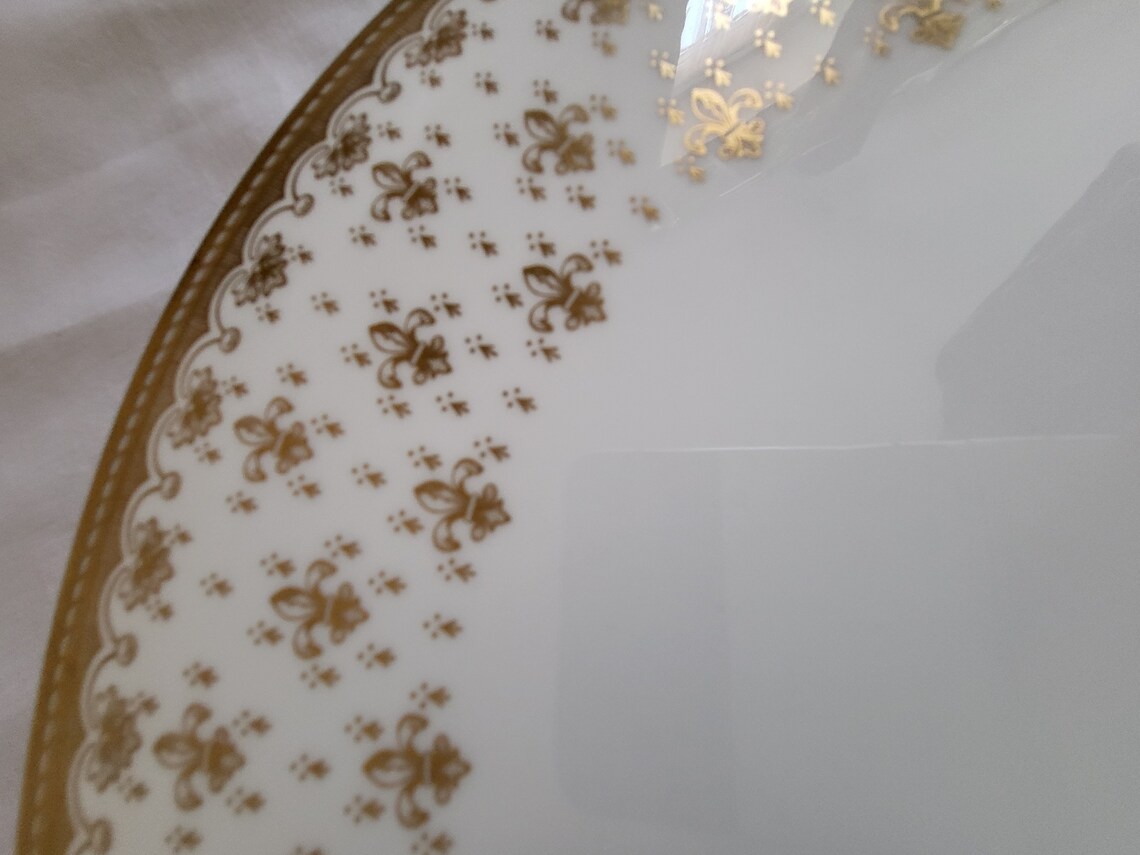 RARE Vintage Spode 'fleur De Lys Gold' Gateaux / Cake | Etsy UK