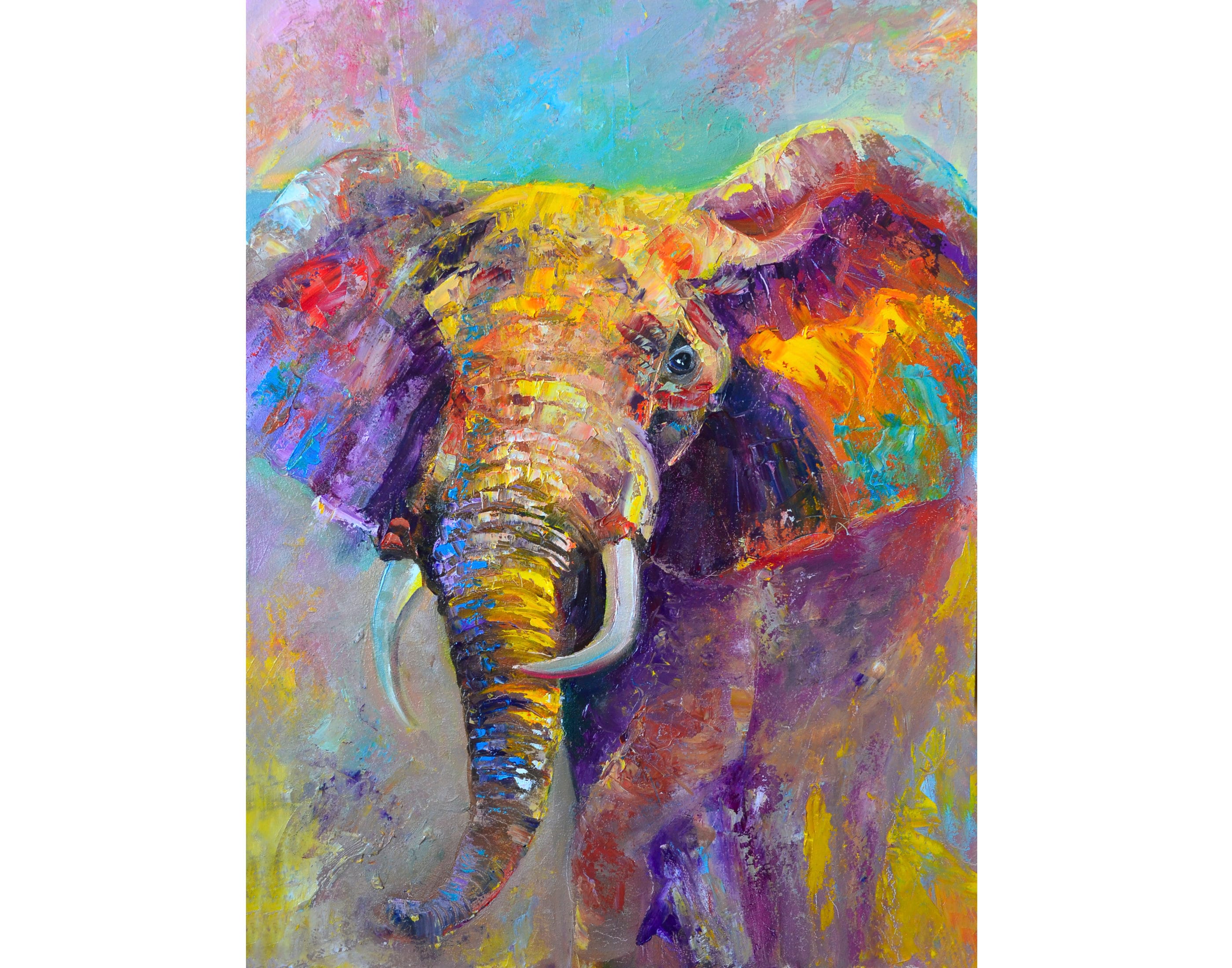 Colorful Elephant Paintings