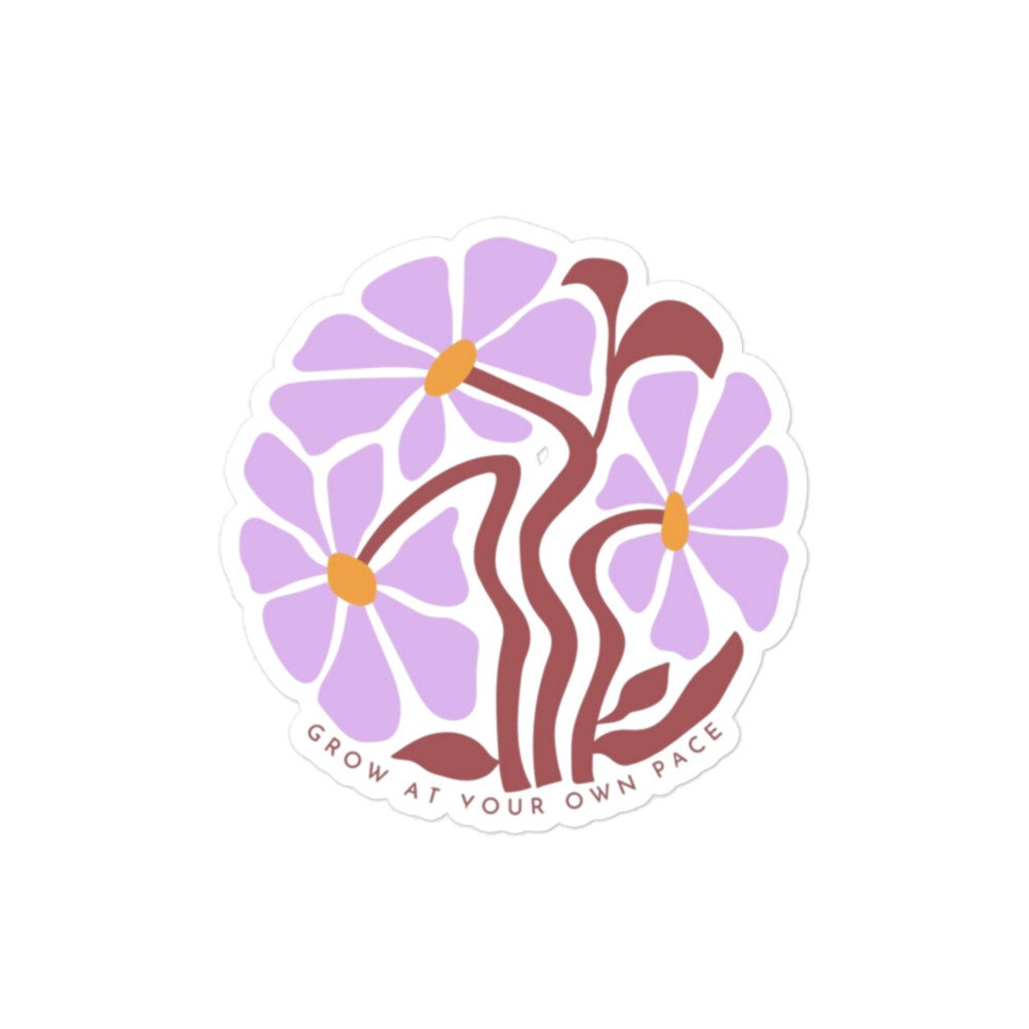Grow at Your Own Pace Sticker - Etsy