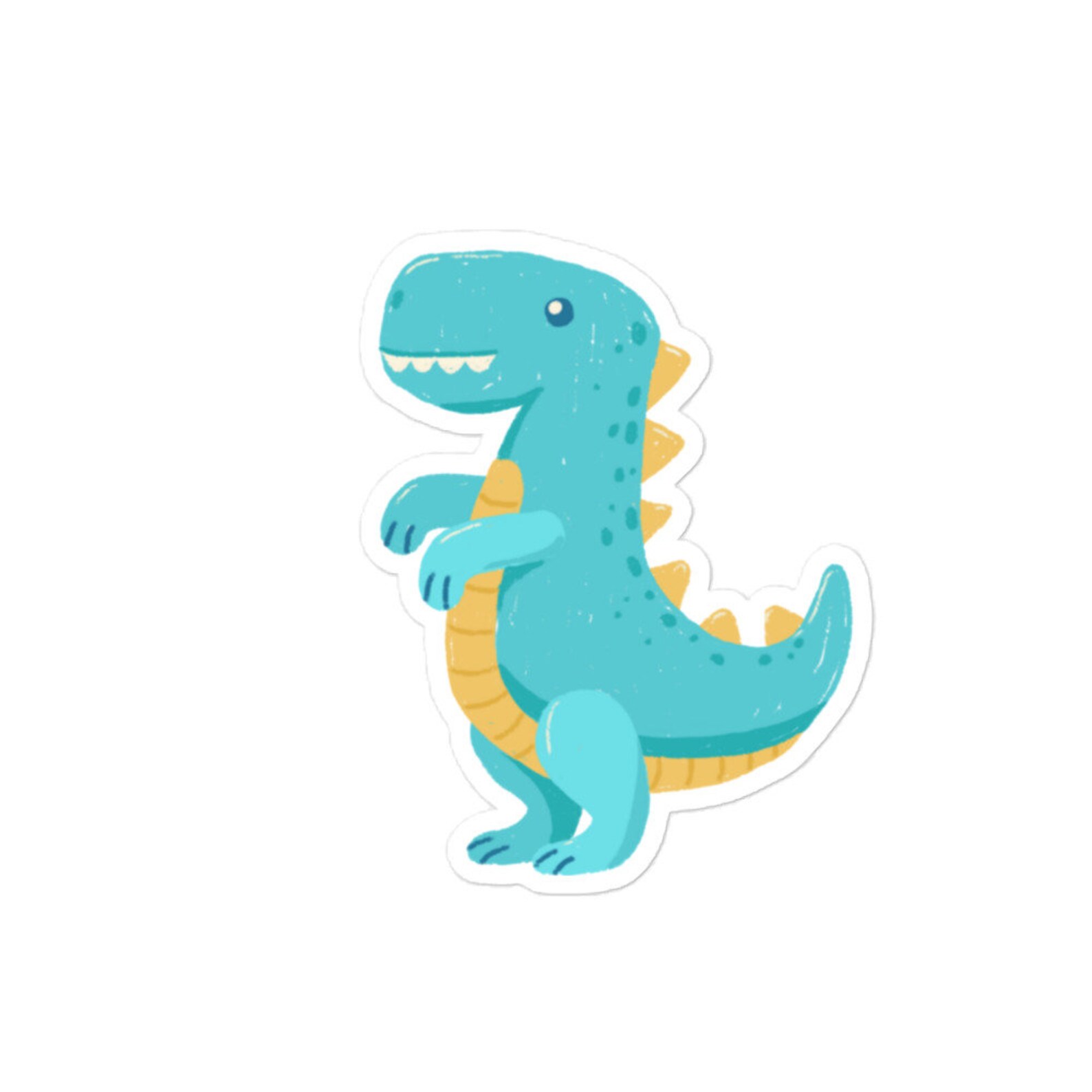 Blue Dino Sticker - Etsy