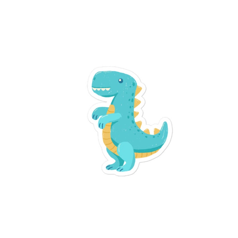 Blue Dino Sticker - Etsy
