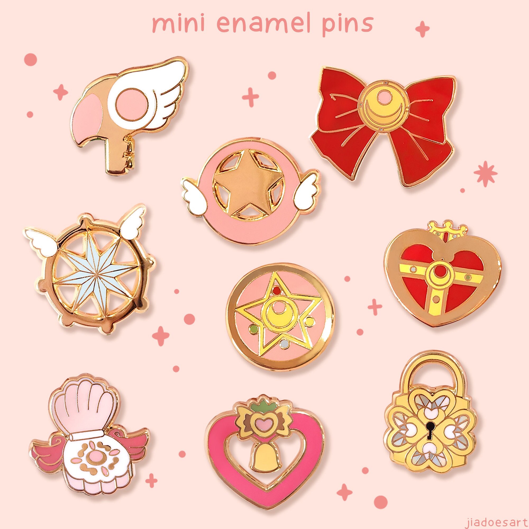 Mini Magical Girl Hard Enamel Pins | Filler Enamel Pins - Etsy