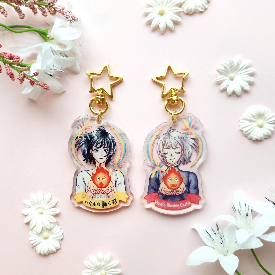 Howl and Sophie Double-sided Acrylic Charm With Epoxy - Etsy