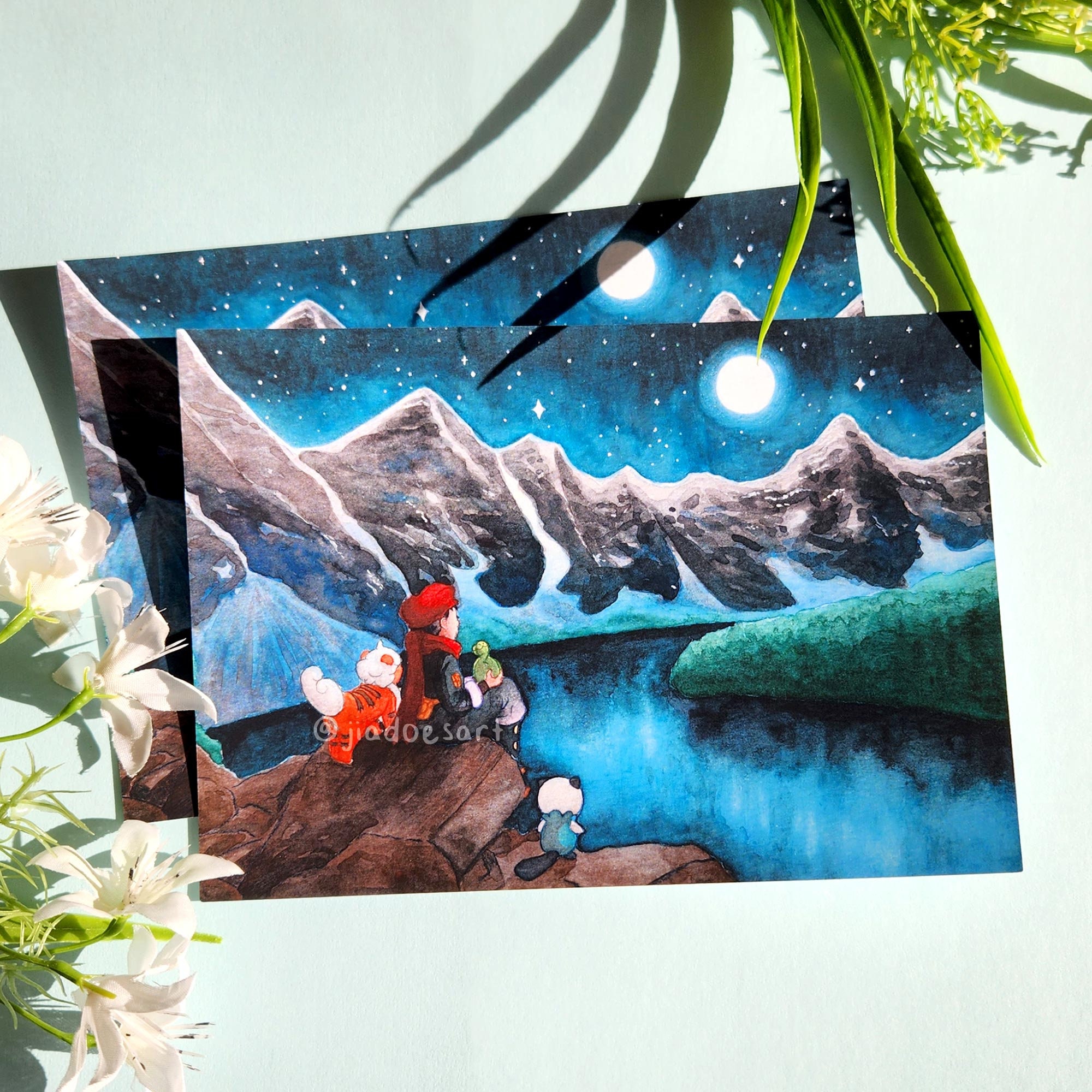 PKMN Legends Rei at the Lake Watercolor 5x7 Print - Etsy