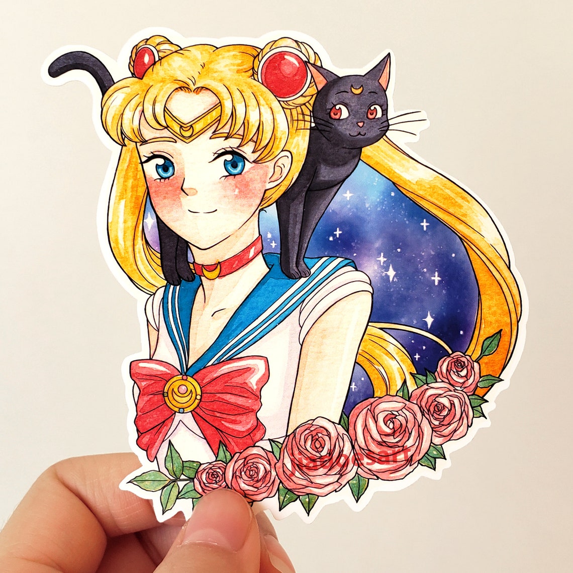 Bunny Magical Girl Waterproof Sticker, Cute Laptop Decal, Cute Water ...