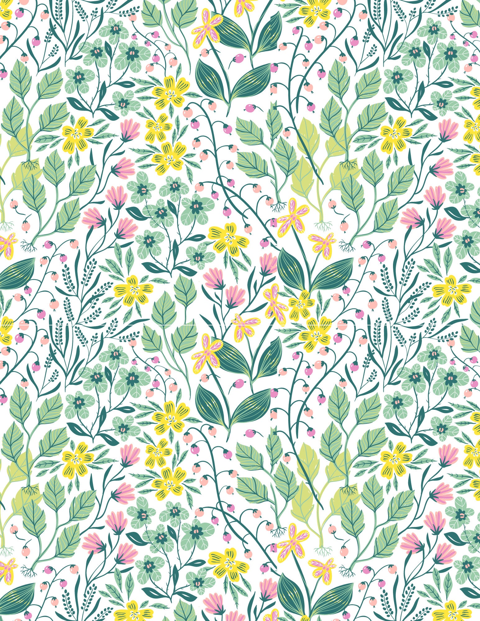 Printable Stationery /4 Different Designs /floral Designs Paper ...