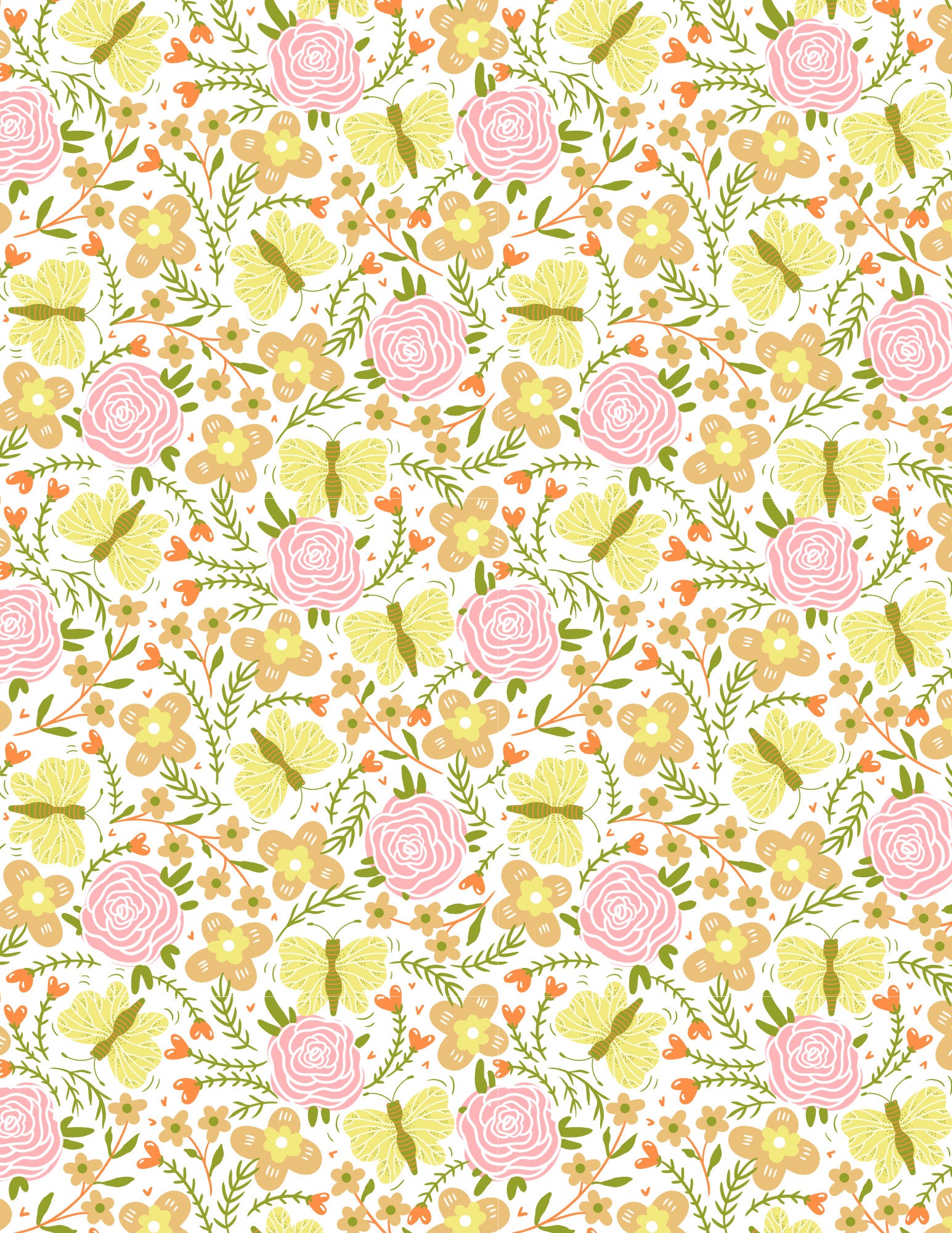 Printable Stationery /4 Different Designs /floral Designs Paper ...