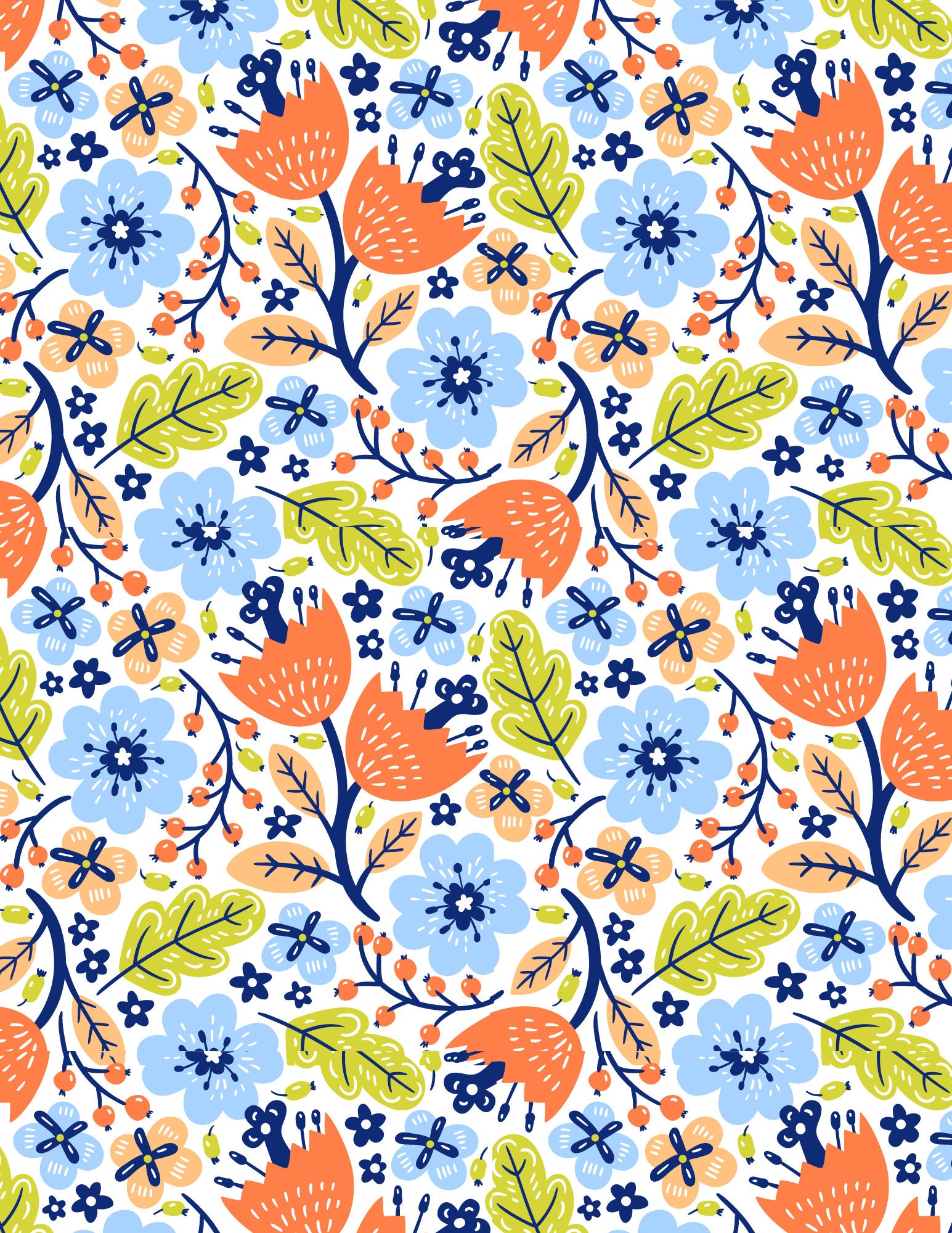 Printable Stationery /4 Different Designs /floral Designs Paper ...