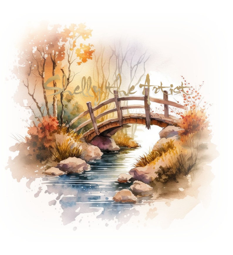 Watercolor Landscape Painting Calming Colors Lakes - Etsy