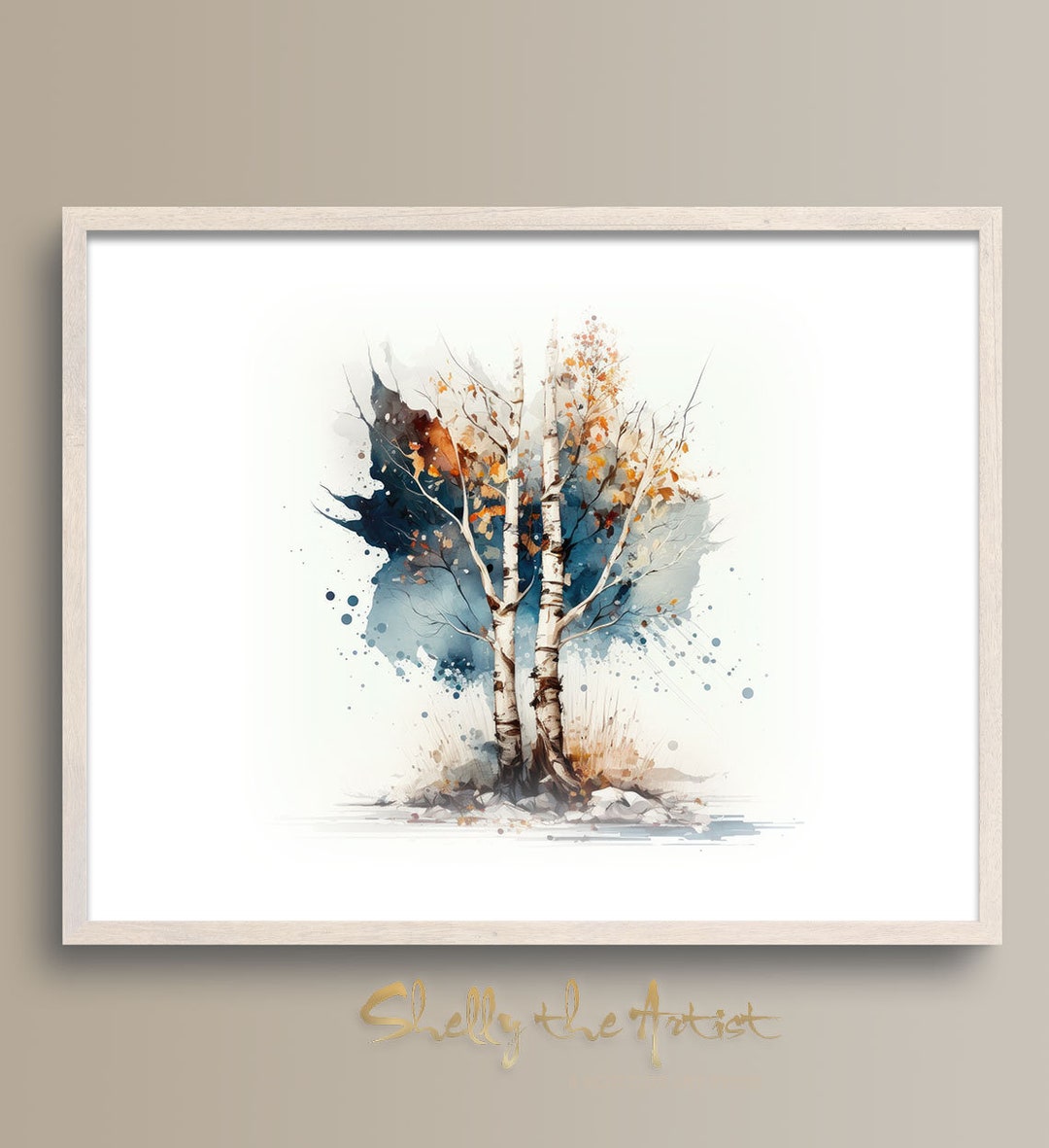 Watercolor Landscape Painting Calming Colors Lakes - Etsy