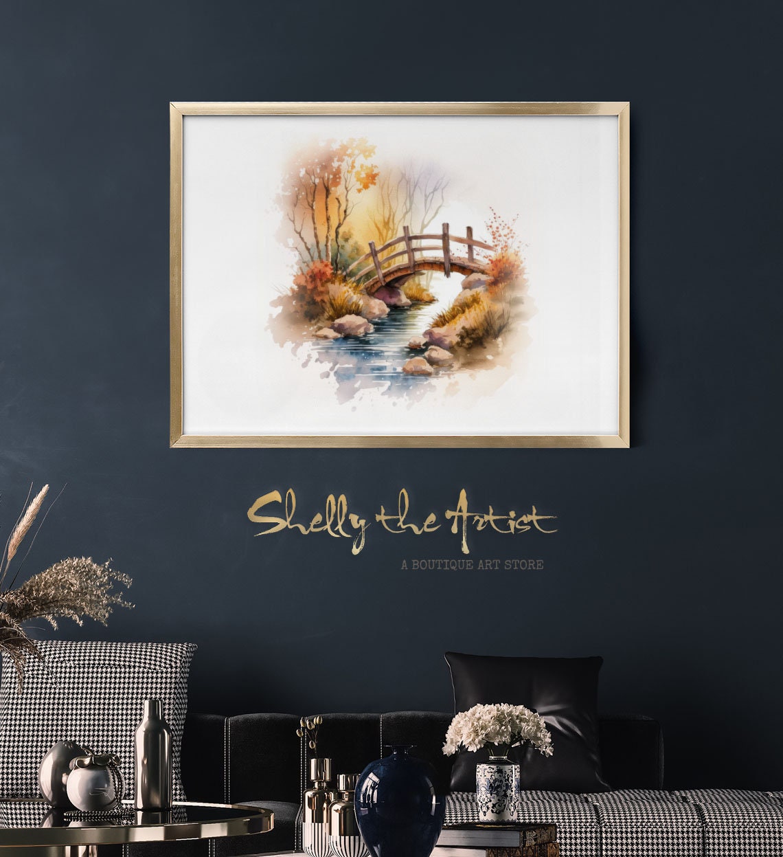 Watercolor Landscape Painting Calming Colors Lakes - Etsy