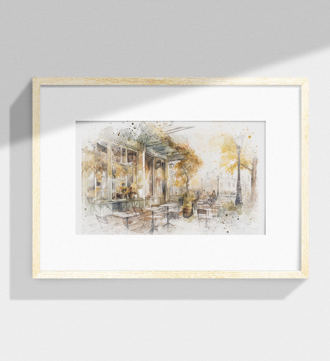 Watercolor Indoor | Calming Colors | Cafe & Architecture | PRINTABLE ...