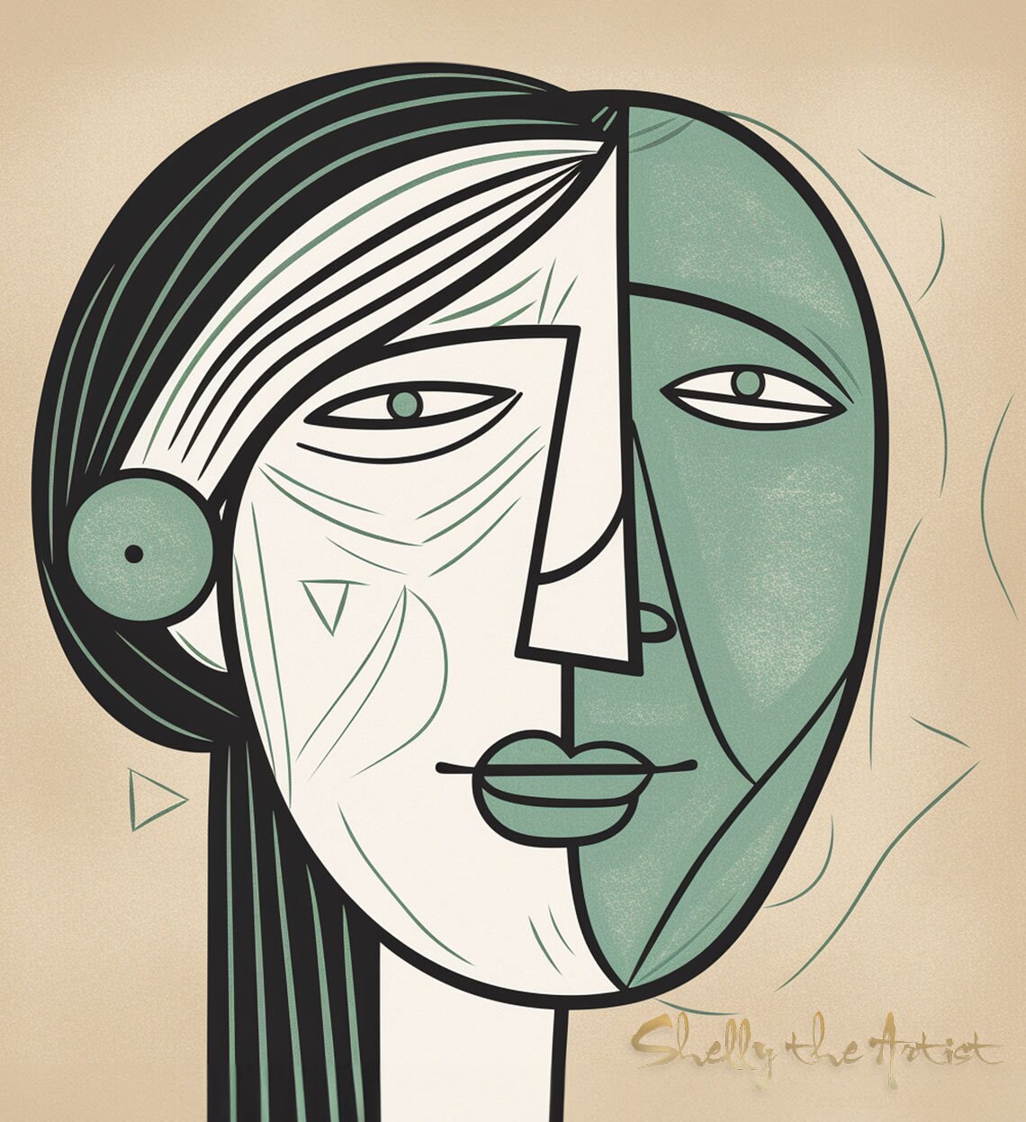 Abstract Painting Cubism Cubist Futurism PRINTABLE - Etsy