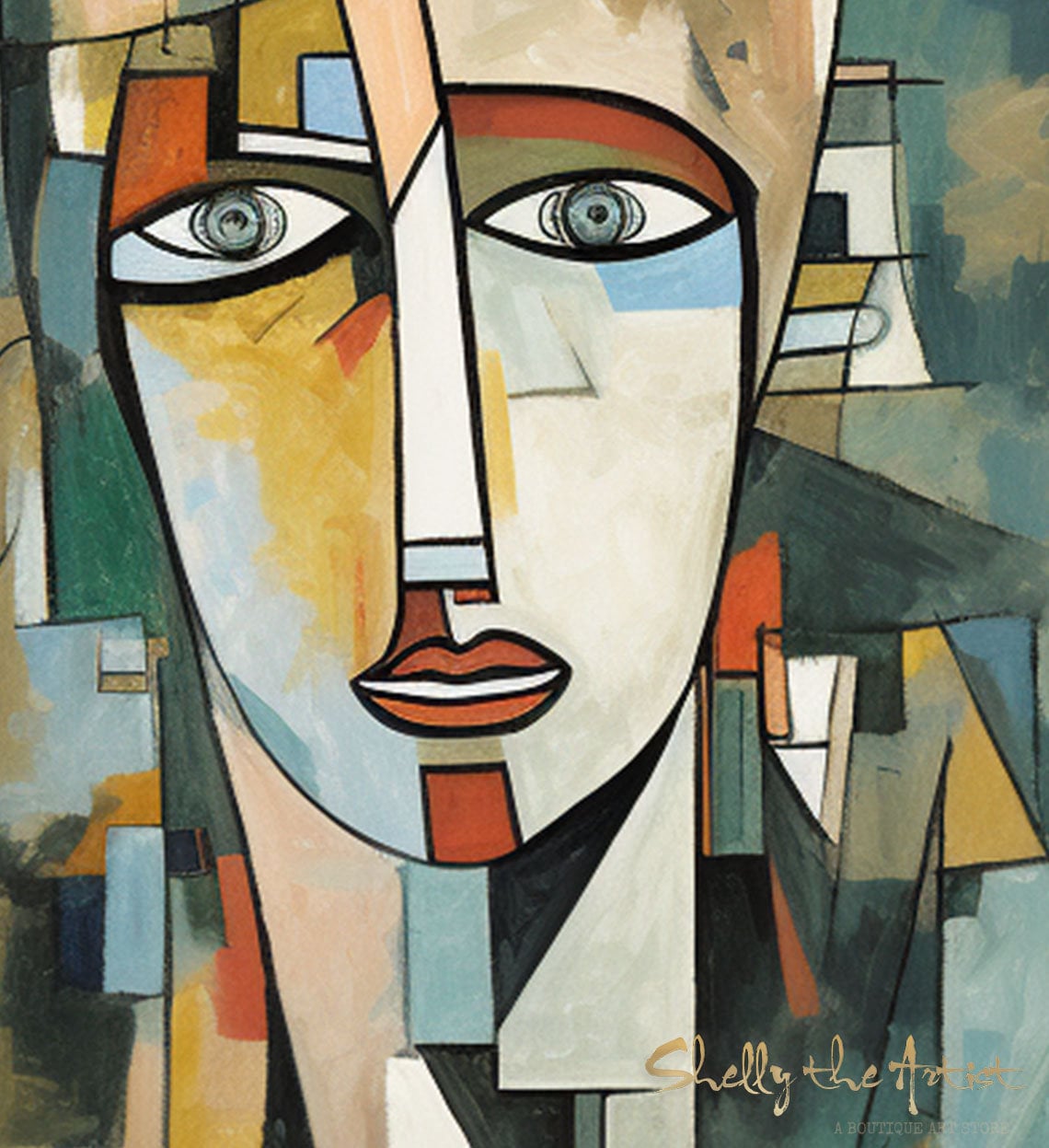 Abstract Painting | Cubism | Cubist Futurism | PRINTABLE Digital | 2/6 ...