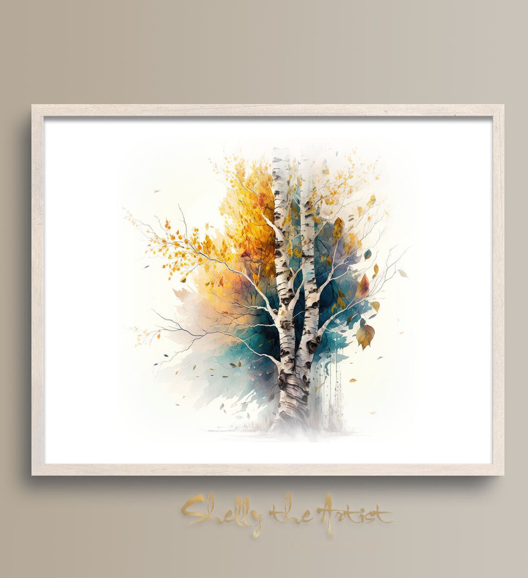 Watercolor Landscape Painting Calming Colors Lakes - Etsy