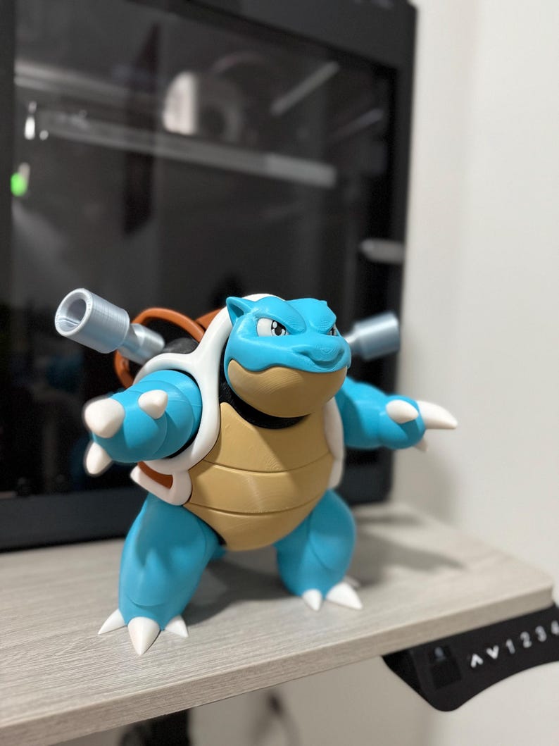 Pokemon Blastoise Figure 3D Printed Tall - Etsy