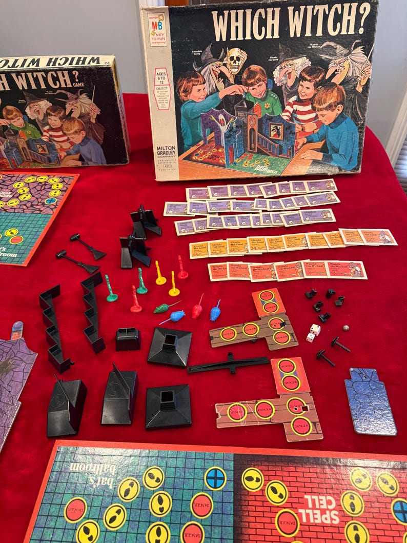 Vintage 1970s Which Witch Board Game, Complete & Parts Set - Etsy