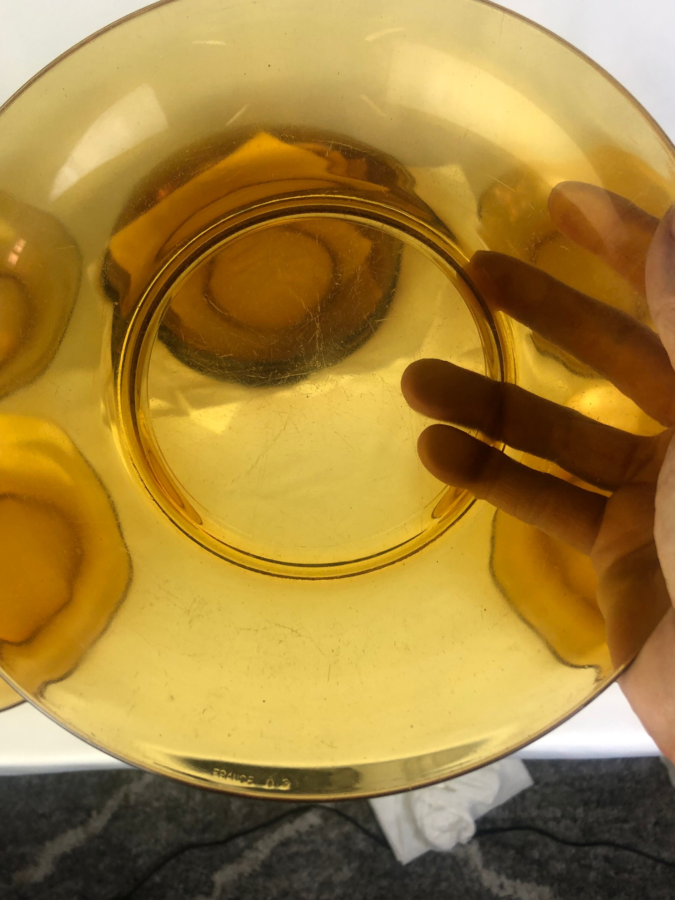 VERECO Gorgeous Made in France Amber Plates Deep Dish Salad Lunchen ...