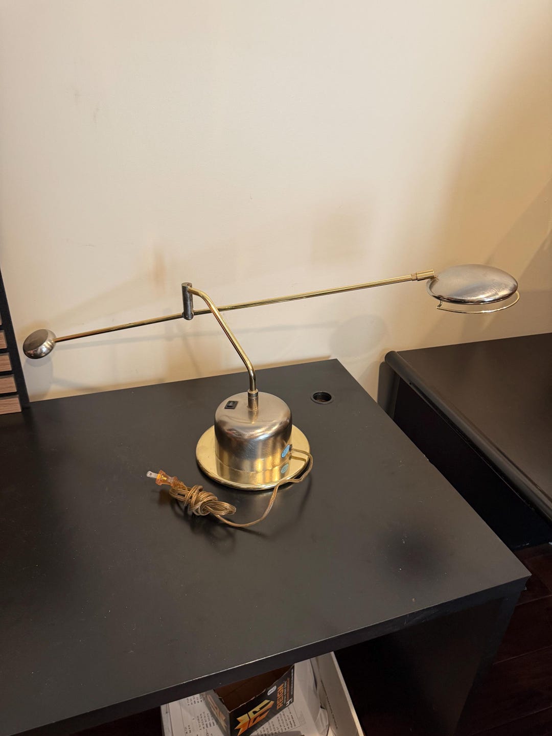 Brass & Metal Swing Arm Table Lamp: Sciolari Style Bankamp Leuchten - Etsy