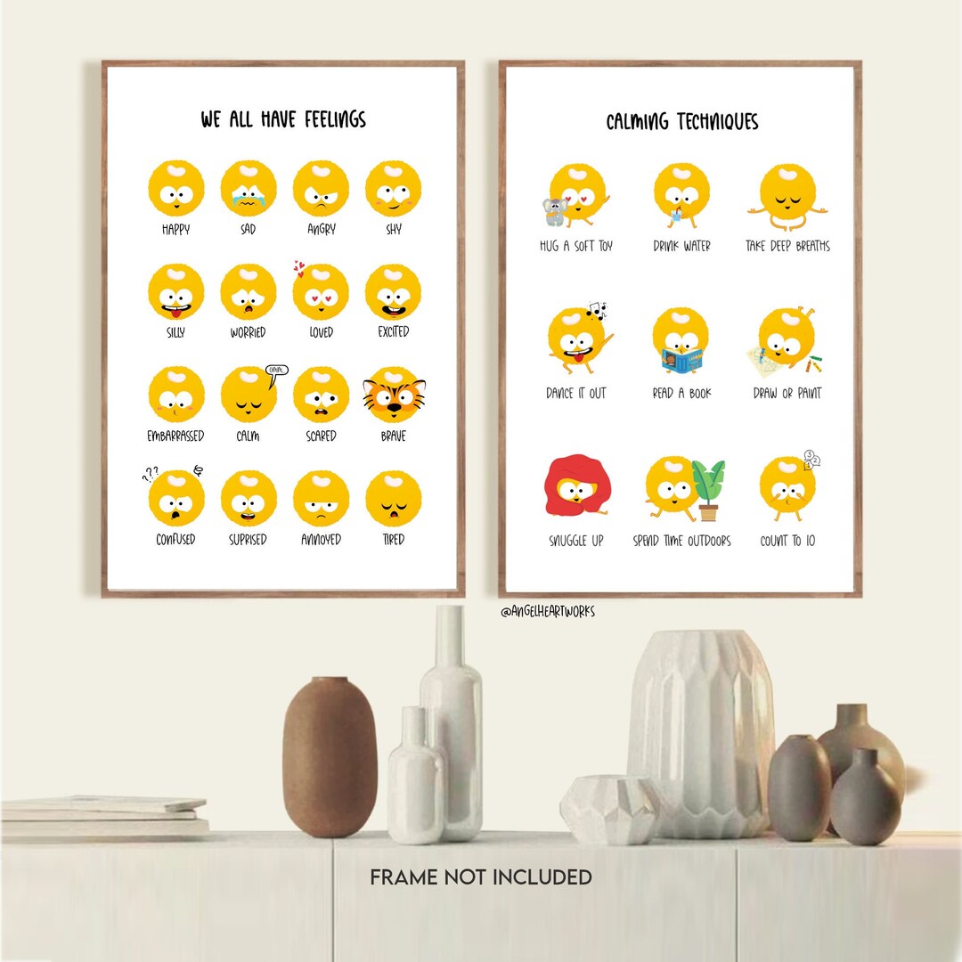 Ladoo Feelings Chart Art Print | Indian Mood Poster, Emotional ...
