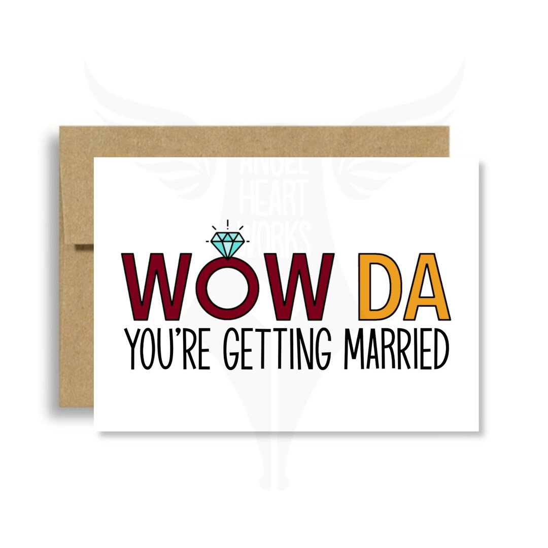 Wow Da! You're Getting Married Card | Indian Wedding Card | Happy ...
