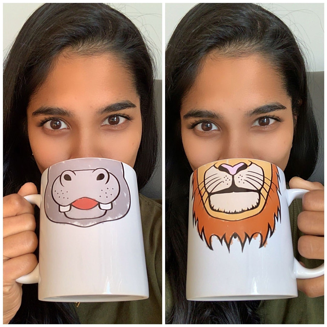Funny Animal Face Mug | Funny Expression Mug, Funny Coffee Mug, Mug ...