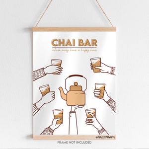 Chai Print Chai Lover Home Decor Indian Kitchen Art Living Room Decor ...