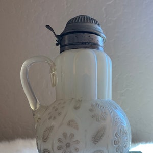 1890's Findlay Onxy Glass Pitcher With Metal Lid - Etsy