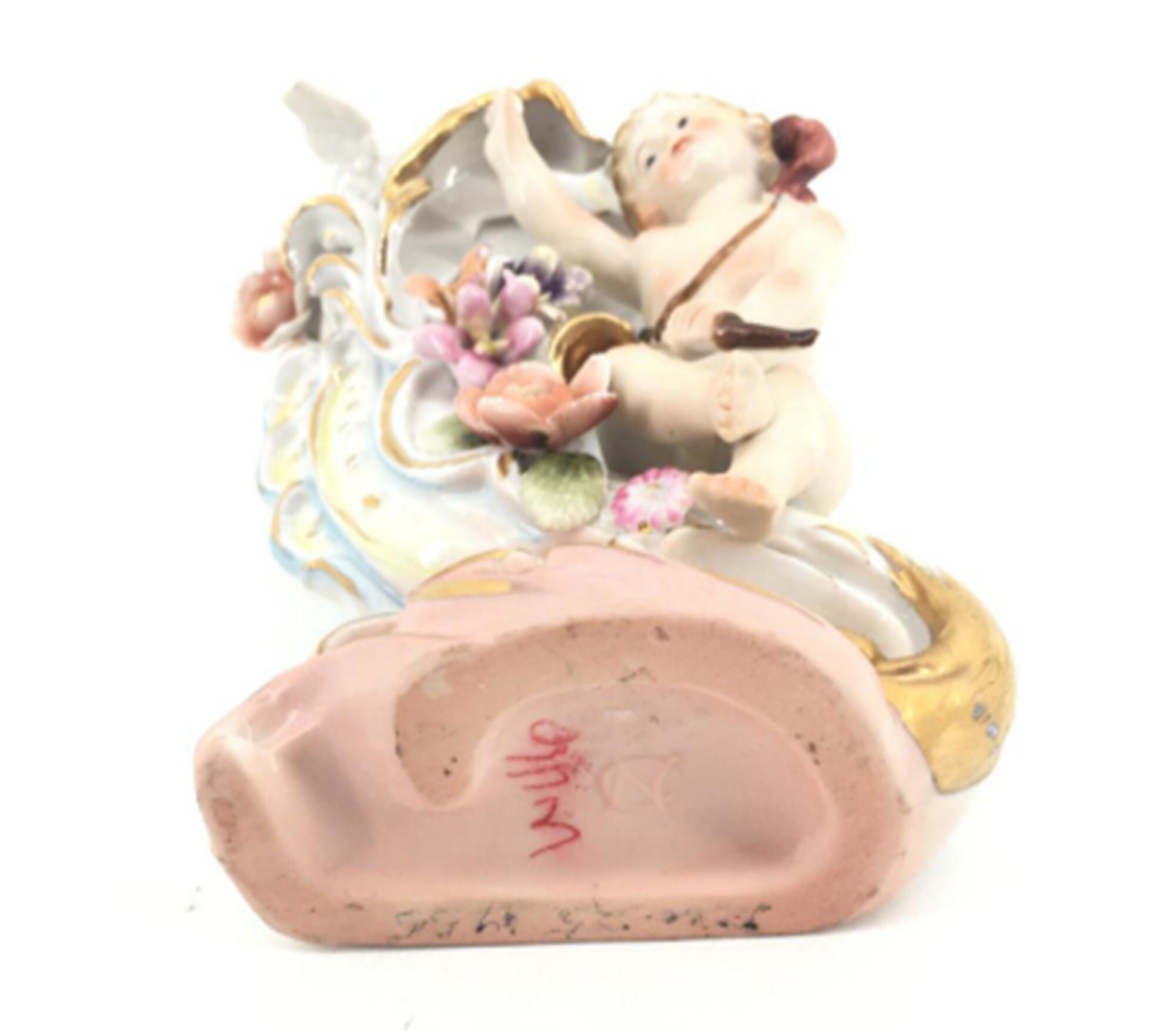 Marked Capodimonte Porcelain Cupid Vase Hand Painted in - Etsy